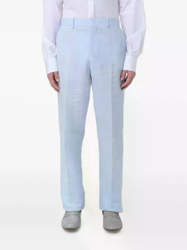 Agnona Tailored Pressed Crease Trousers - Blue