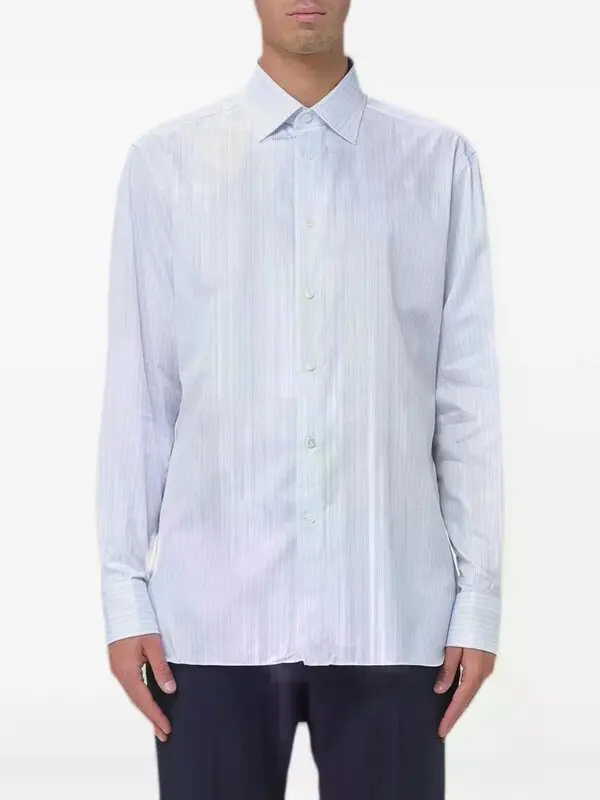 Zegna Striped Poplin Shirt