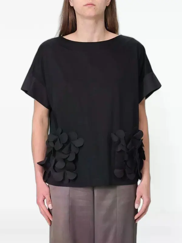 MEIMEIJ Floral Appliqué Blouse