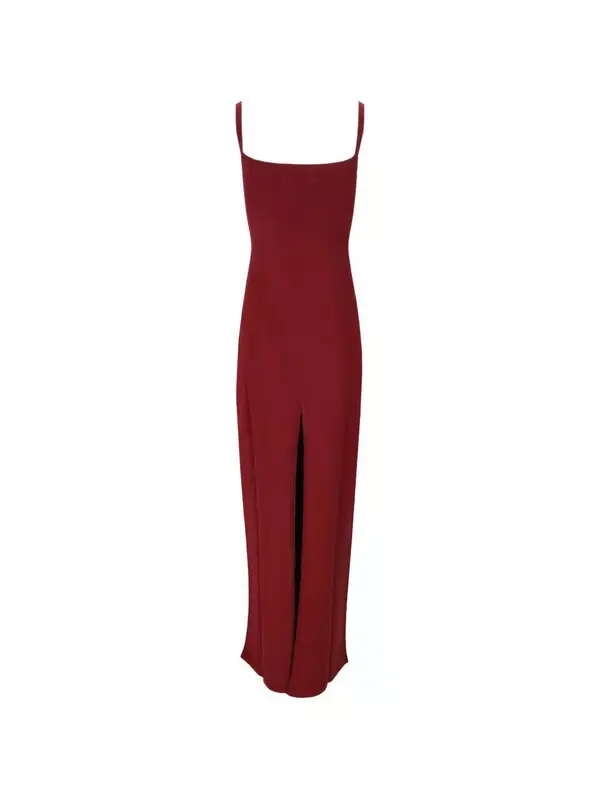 Dsquared2 Ribbed Knit Maxi Dress With Slit Detail