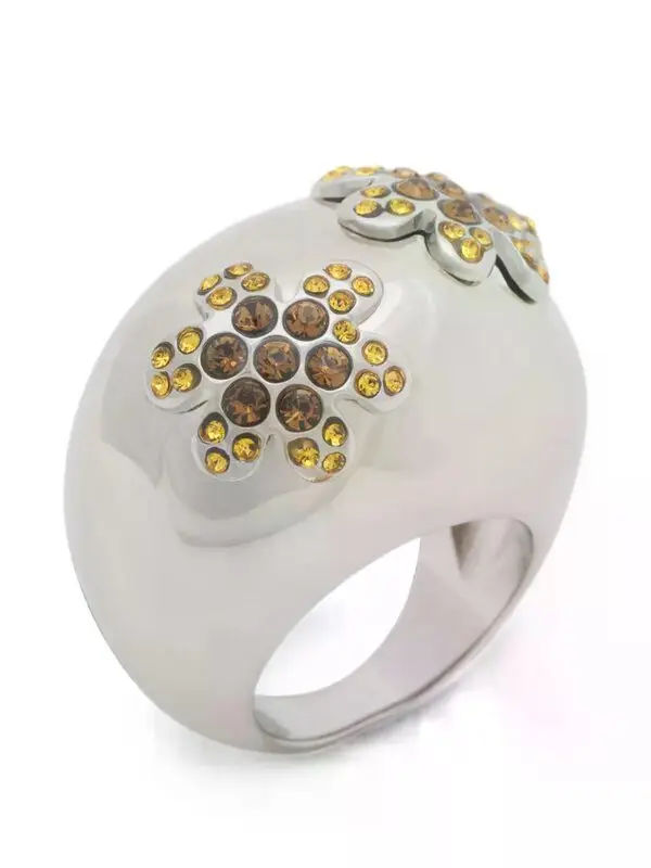 Marni Rhinestone Daisy Ring