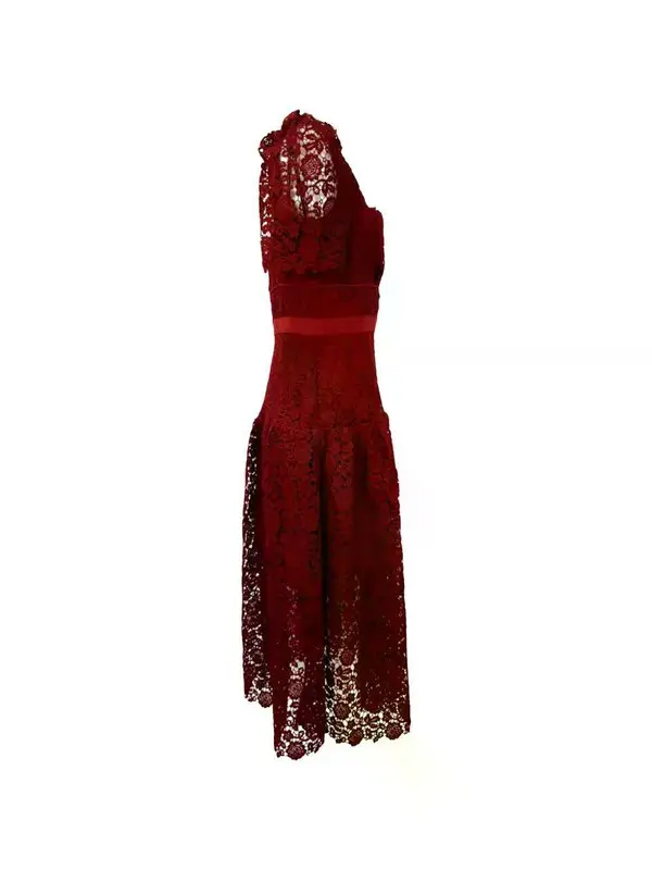 SELF-PORTRAIT Guipure Lace Midi Dress
