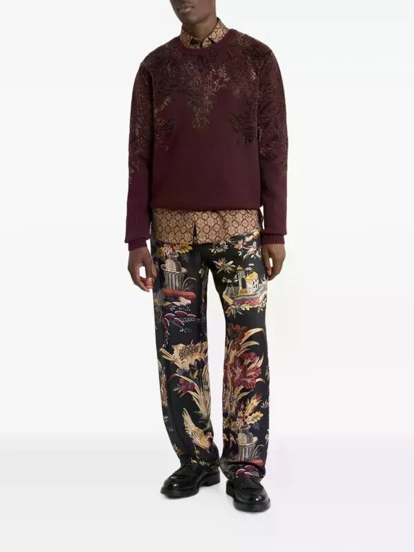Etro Cotton Satin Shirt With Medallion Motif