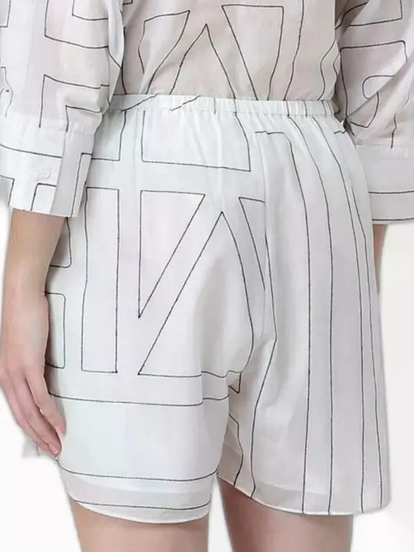 MEIMEIJ Logo Print Cotton Shorts