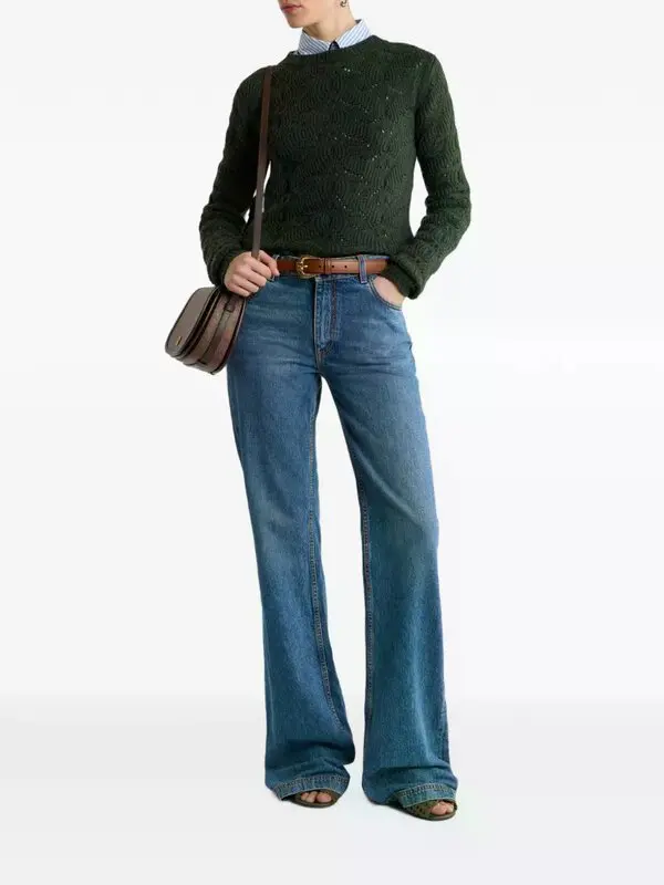Etro Wool-blend Sweater With Paisley Detailing