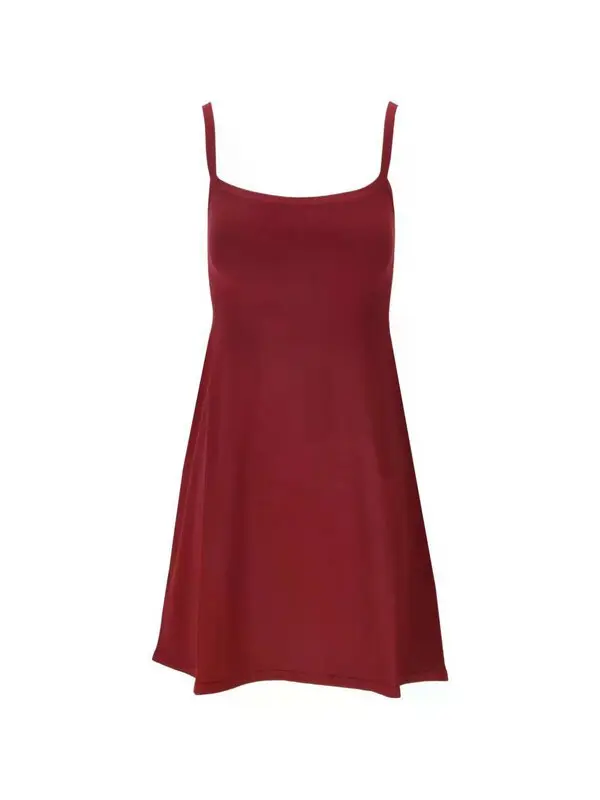 Dsquared2 Burgundy Square Neck Sleeveless Mini Dress - Red