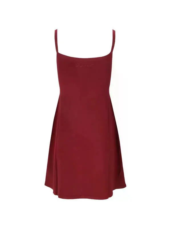 Dsquared2 Burgundy Square Neck Sleeveless Mini Dress