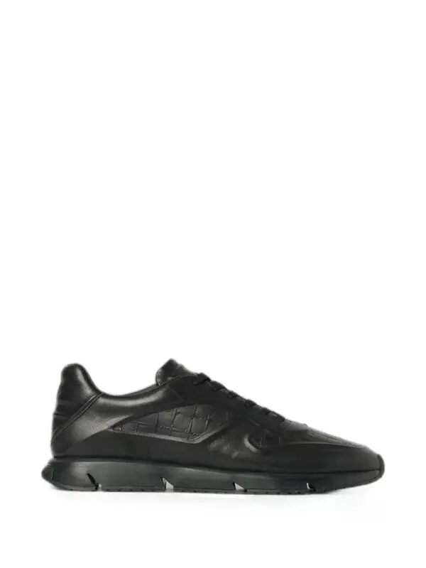 Paciotti Croc-effect Leather Sneakers