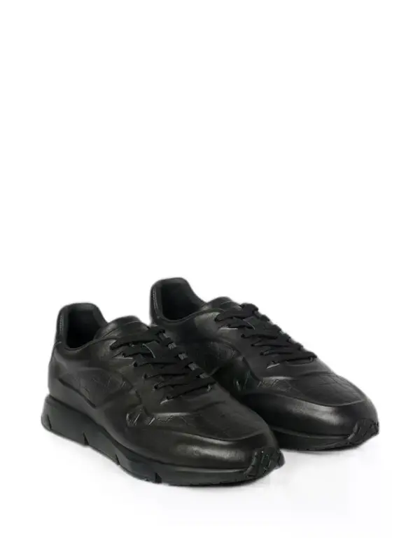 Paciotti Croc-effect Leather Sneakers