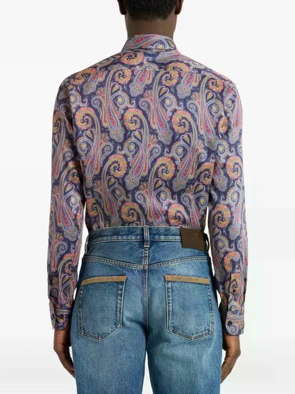Etro Paisley-print Cotton-satin Shirt