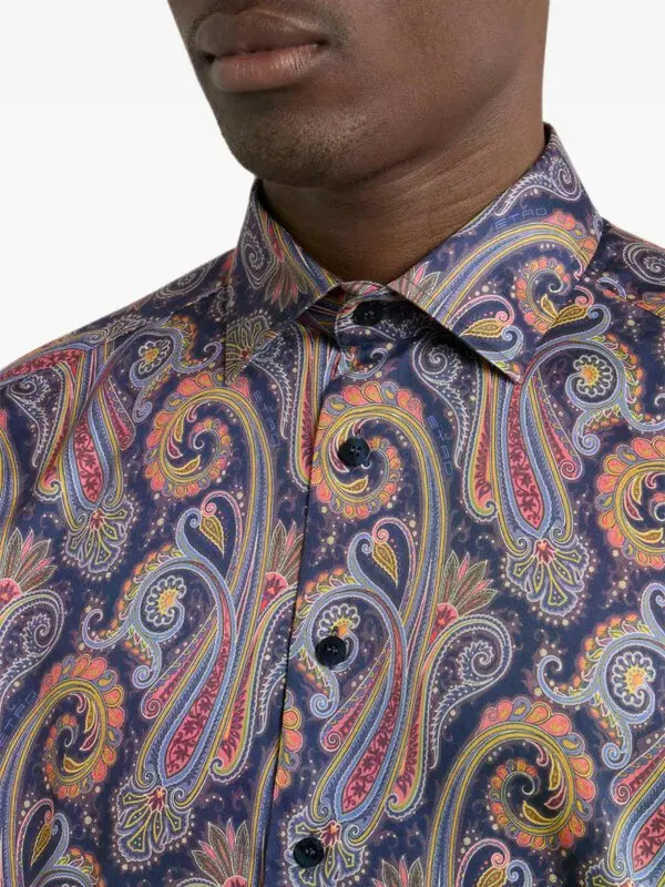 Etro Paisley-print Cotton-satin Shirt