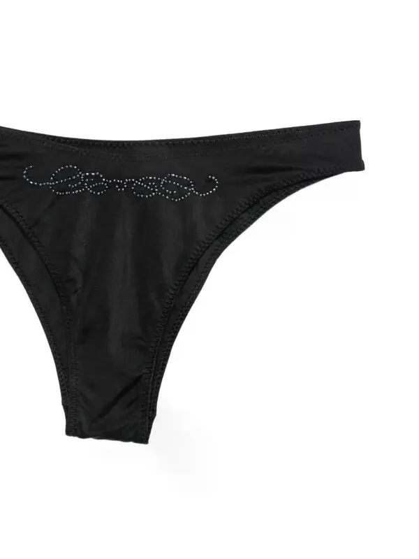 Frankies Bikinis X Jennie Dove Beaded Logo Bikini Bottoms