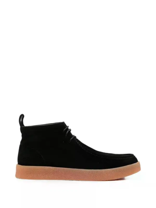 SERGIO MORETTI FIRENZE Lace-up Suede Desert Boots - Black