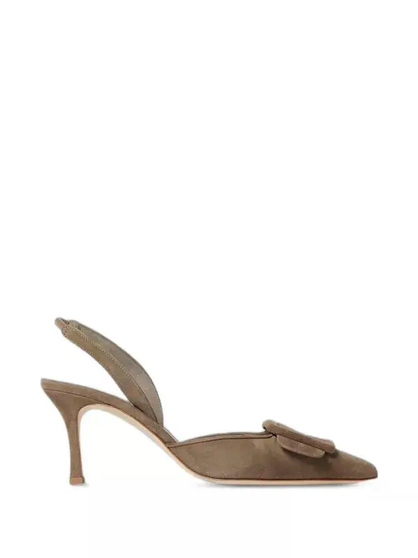 Manolo Blahnik Maysli Slingback Pumps - Brown