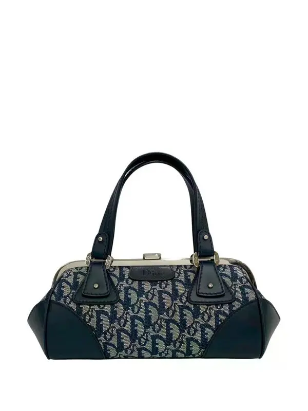 Dior Diorissimo Trotter Canvas Frame Bag Handbag - Blue