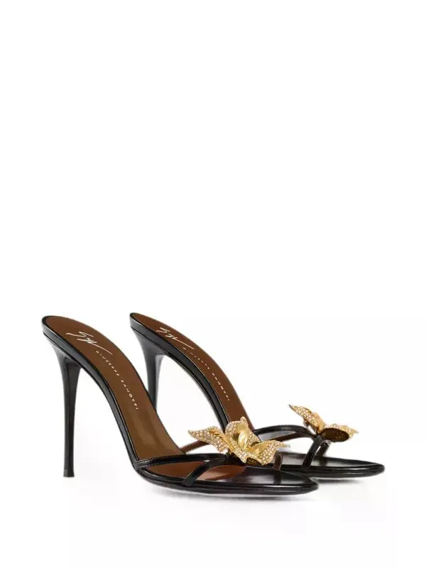 GIUSEPPE ZANOTTI Mariposa Mules 105 - Black