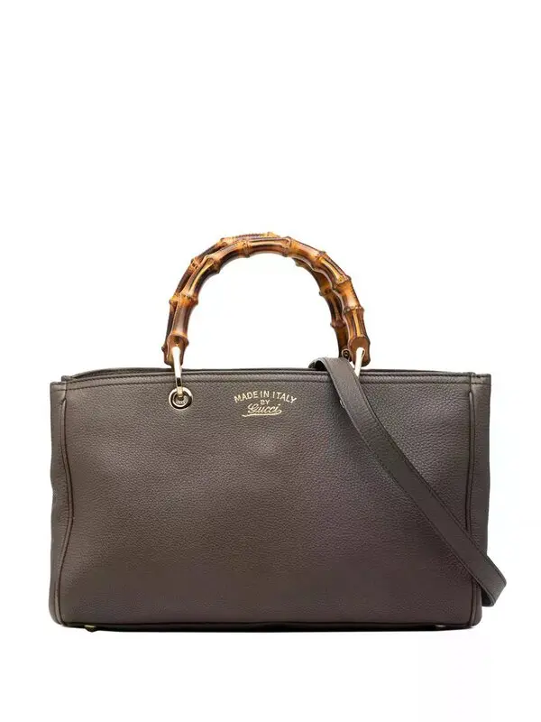 Gucci Calfskin Bamboo Shopper Satchel