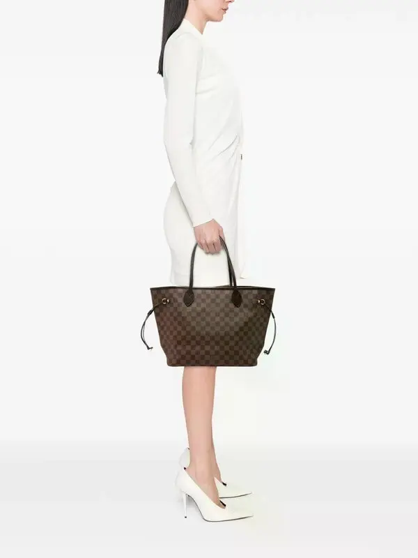LOUIS VUITTON Damier Ebene Neverfull Mm Tote Bag