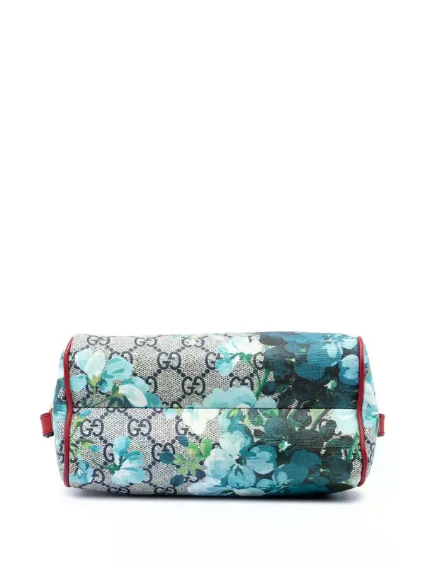Gucci Mini Gg Supreme Blooms Boston Bag Satchel - Red