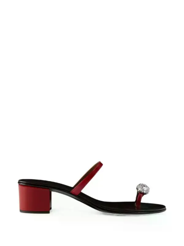 GIUSEPPE ZANOTTI Icon Ring Sandals - Red