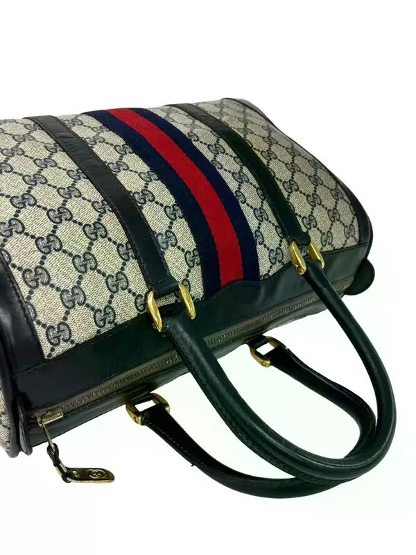 Gucci Gg Supreme Web Boston Bag