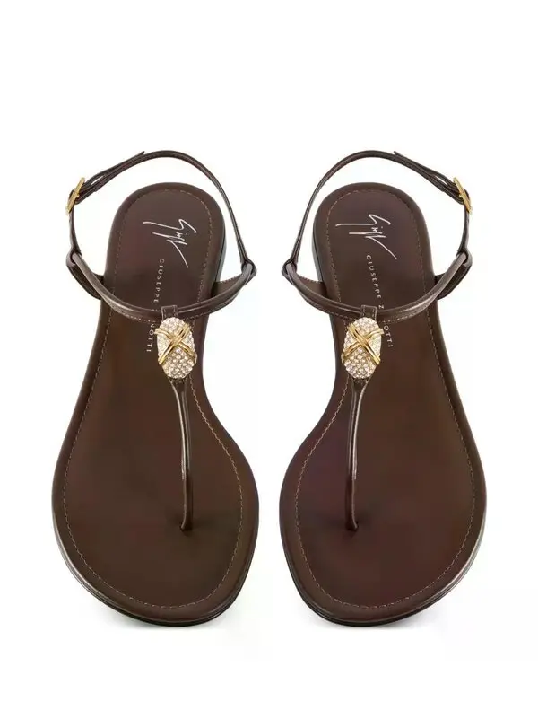 GIUSEPPE ZANOTTI Embellished Flat Sandals
