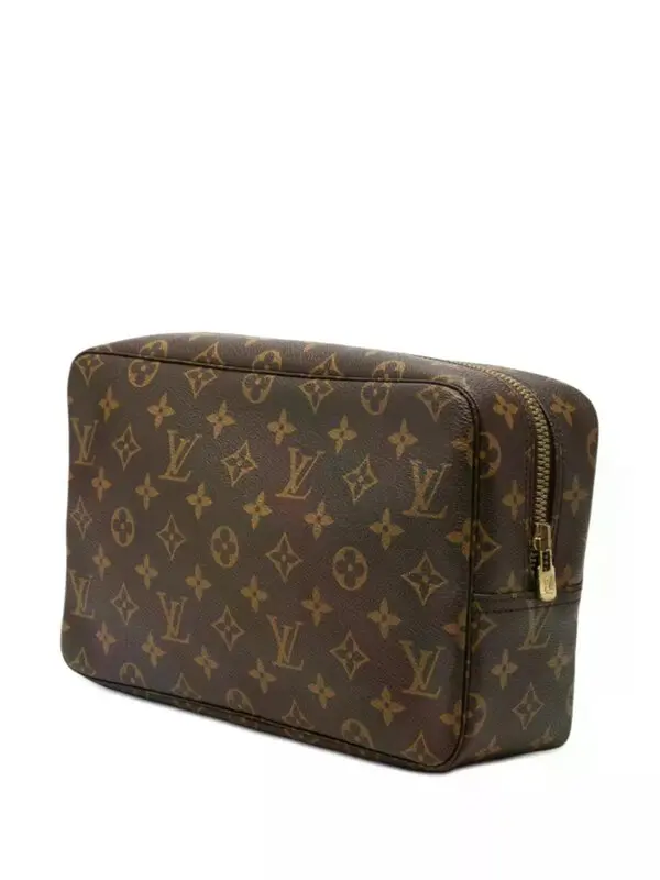 LOUIS VUITTON Monogram Trousse Toilette 28 Clutch Bag - Brown