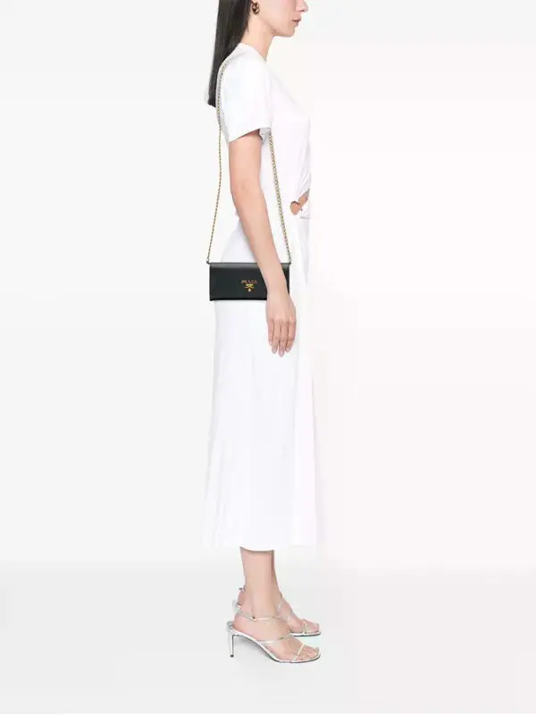 Prada Saffiano Lux Wallet On Chain Crossbody Bag