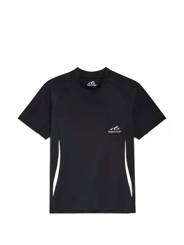 Balenciaga Logo-print Panelled T-shirt - Black