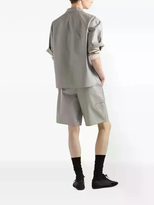 Prada Short-sleeved Nappa Leather Shirt