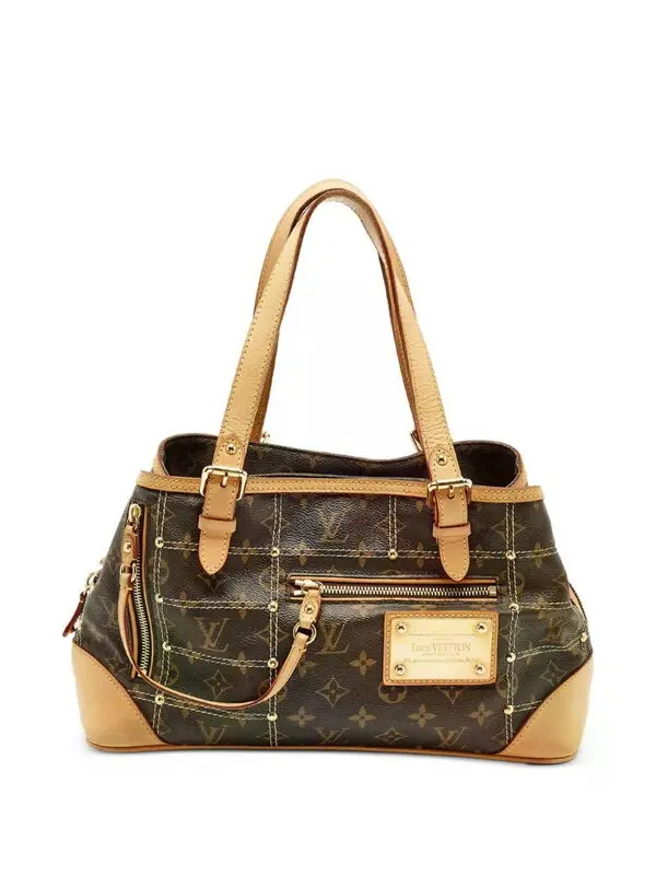 LOUIS VUITTON Riveting Monogram Tote Bag - Brown