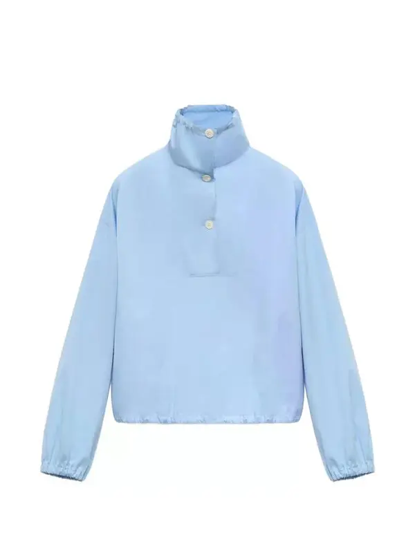 Marni Light Poplin High Neck Blouse - Blue