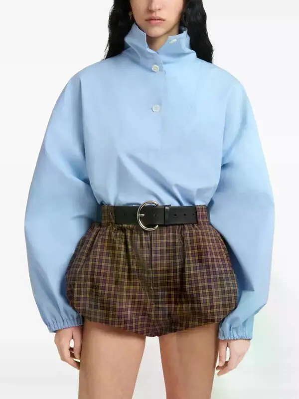 Marni Light Poplin High Neck Blouse
