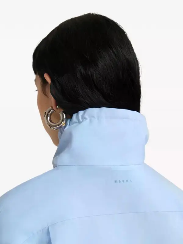 Marni Light Poplin High Neck Blouse