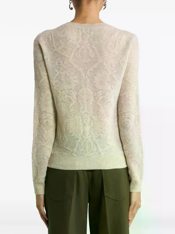 Etro Wool Jacquard Sweater With Placed Motif