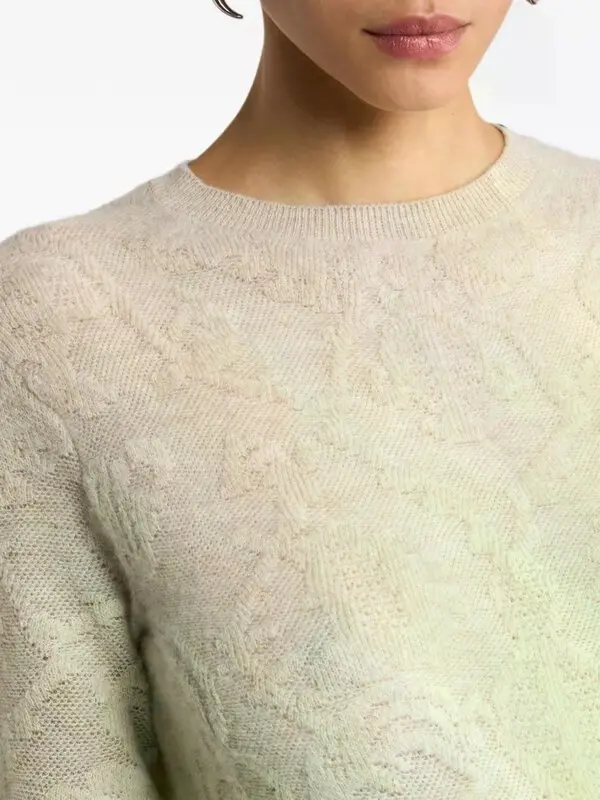Etro Wool Jacquard Sweater With Placed Motif