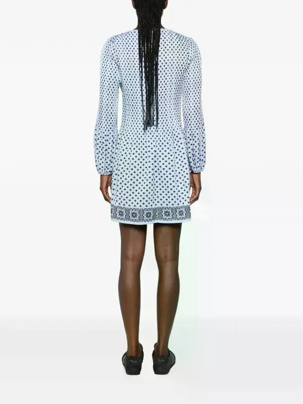 Maje Floral-print Long-sleeve Mini Dress