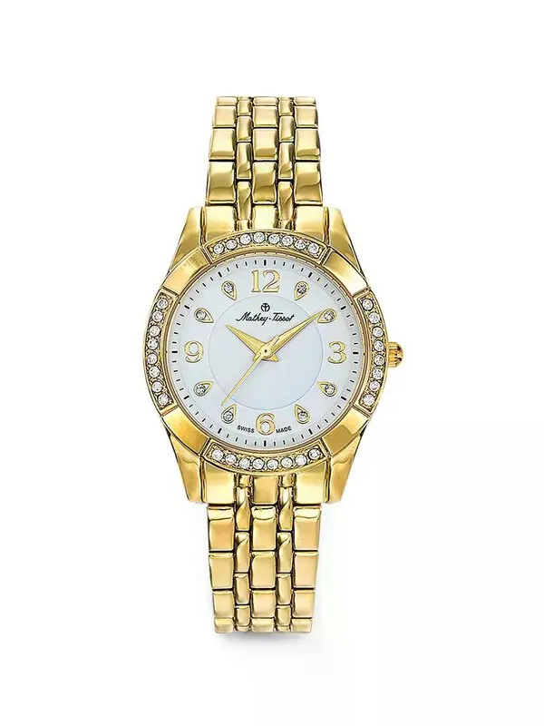 MATHEY TISSOT Classic Crystal-embellished Watch - White