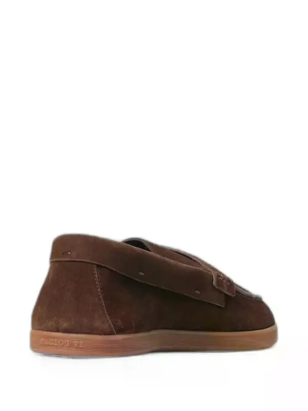 Paciotti Calf Suede Logo-plaque Loafers