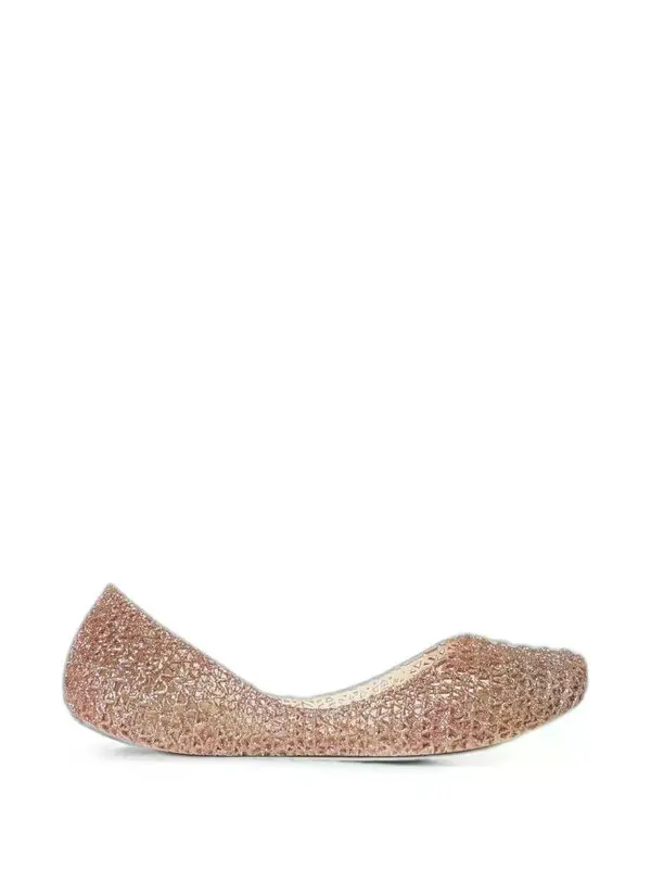 Melissa Glittered Ballet Flats - Neutrals