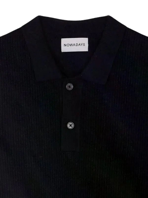 NOWADAYS Waffle-knit Polo Shirt