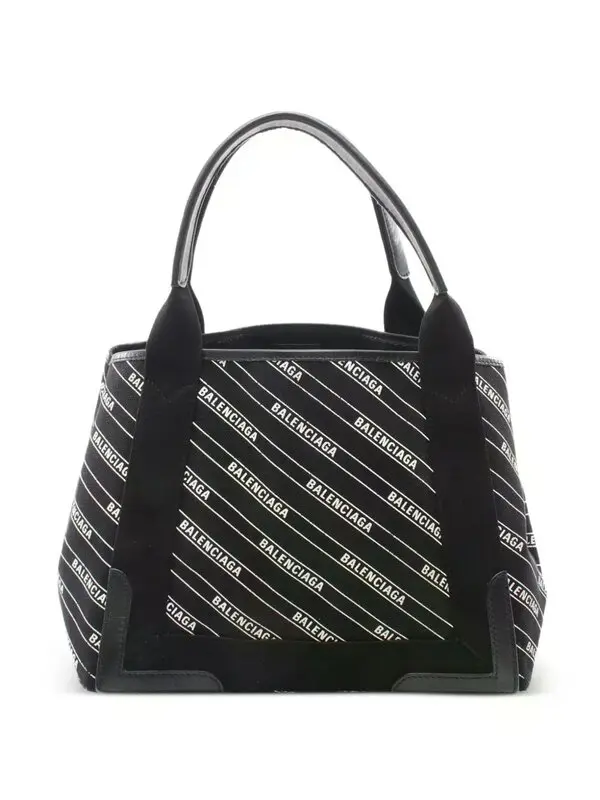 Balenciaga Navy Cabas Tote Bag