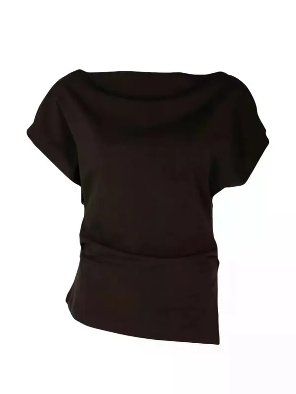 Closed Draped Sleeveless Blouse