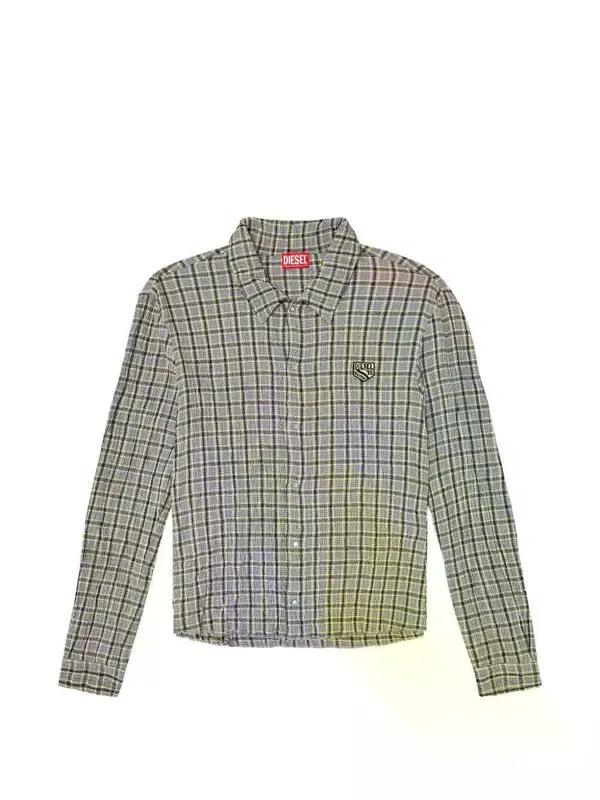 DIESEL® Check Shirt With Seersucker Effect