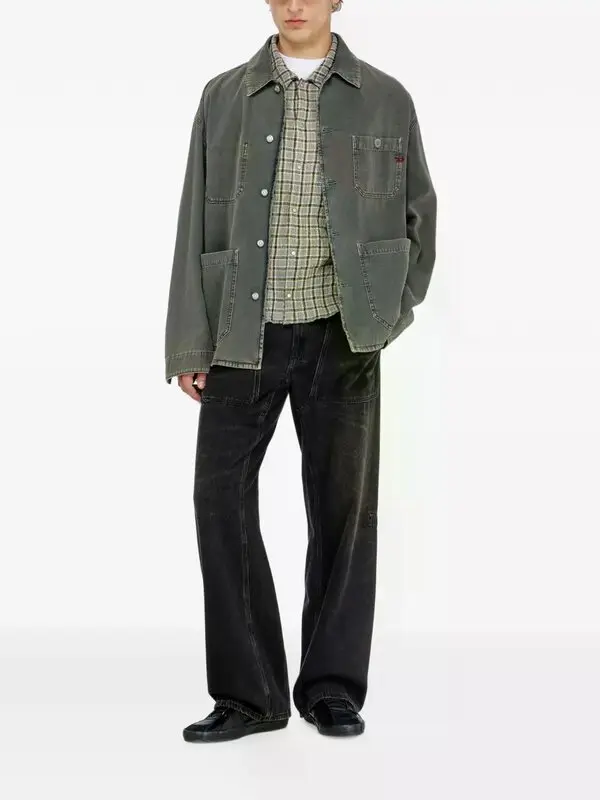 DIESEL® Check Shirt With Seersucker Effect