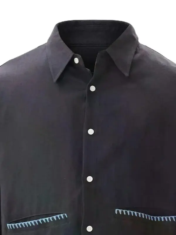 Estudio Niksen Dark Embroidery Detail Drawstring Shirt