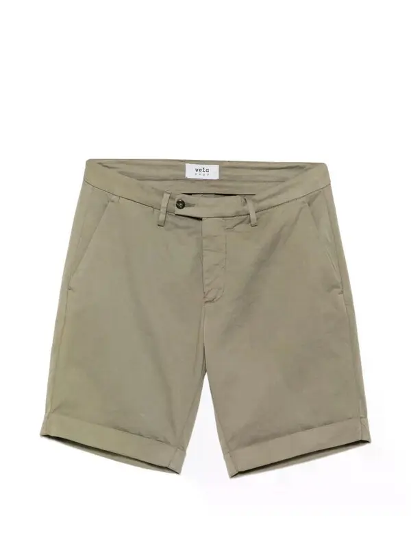VELA SHOP Turn-up Cuff Belt-loop Shorts