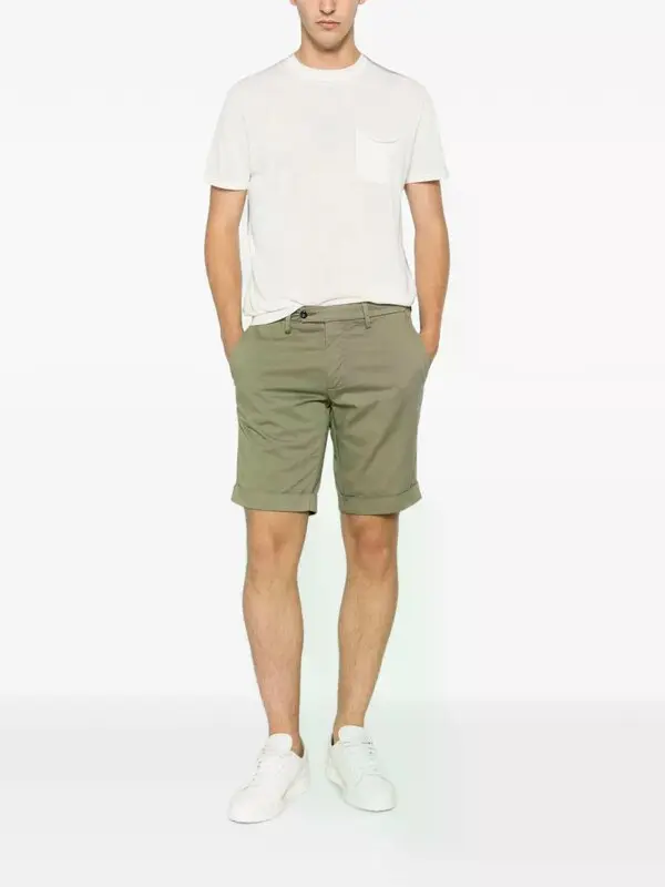 VELA SHOP Turn-up Cuff Belt-loop Shorts