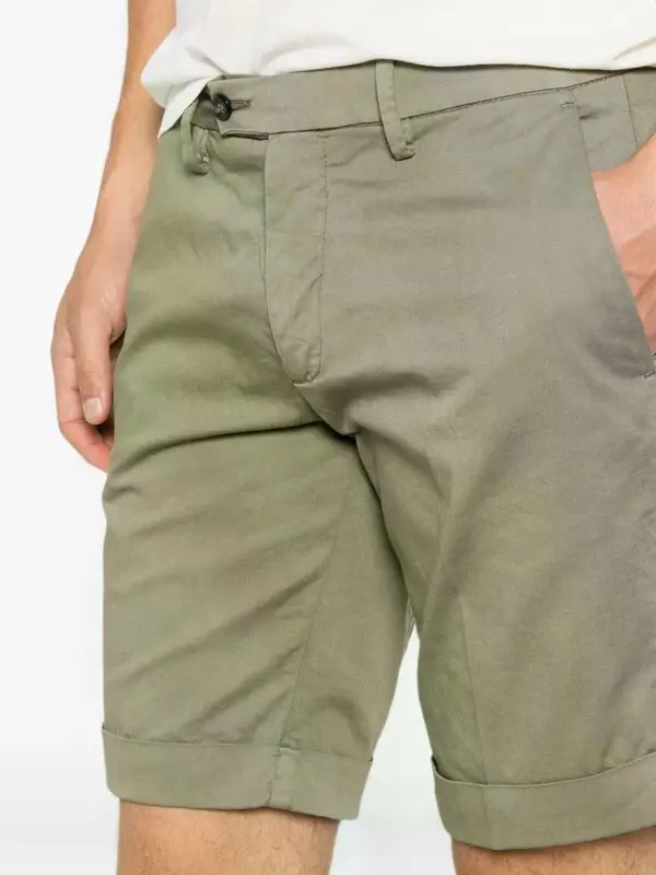 VELA SHOP Turn-up Cuff Belt-loop Shorts