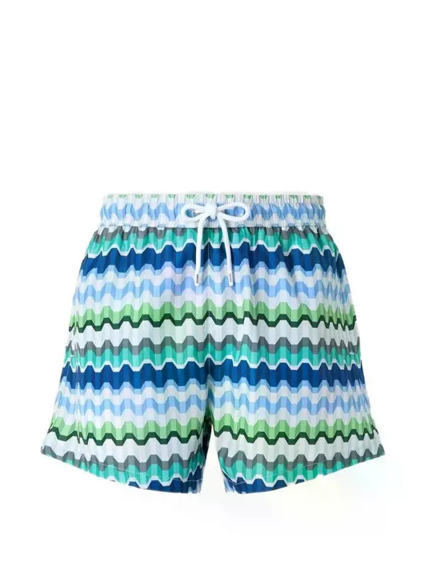 Missoni Zigzag Print Swim Shorts - Blue